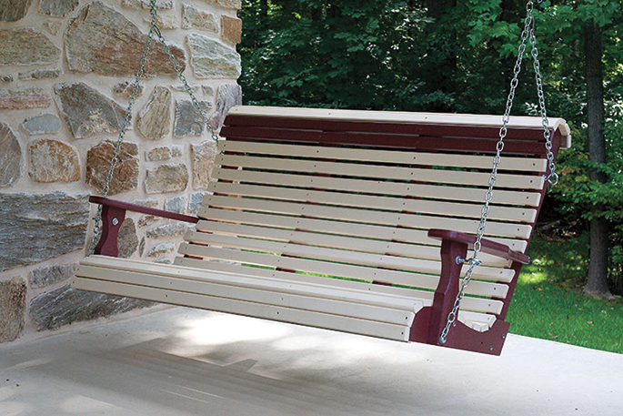 5' Poly Porch Swing - Roll Back Style